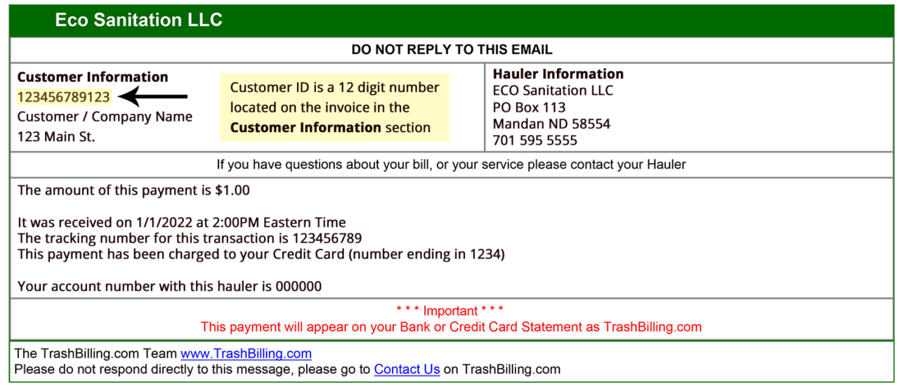 Bill Pay - ECO Sanitation